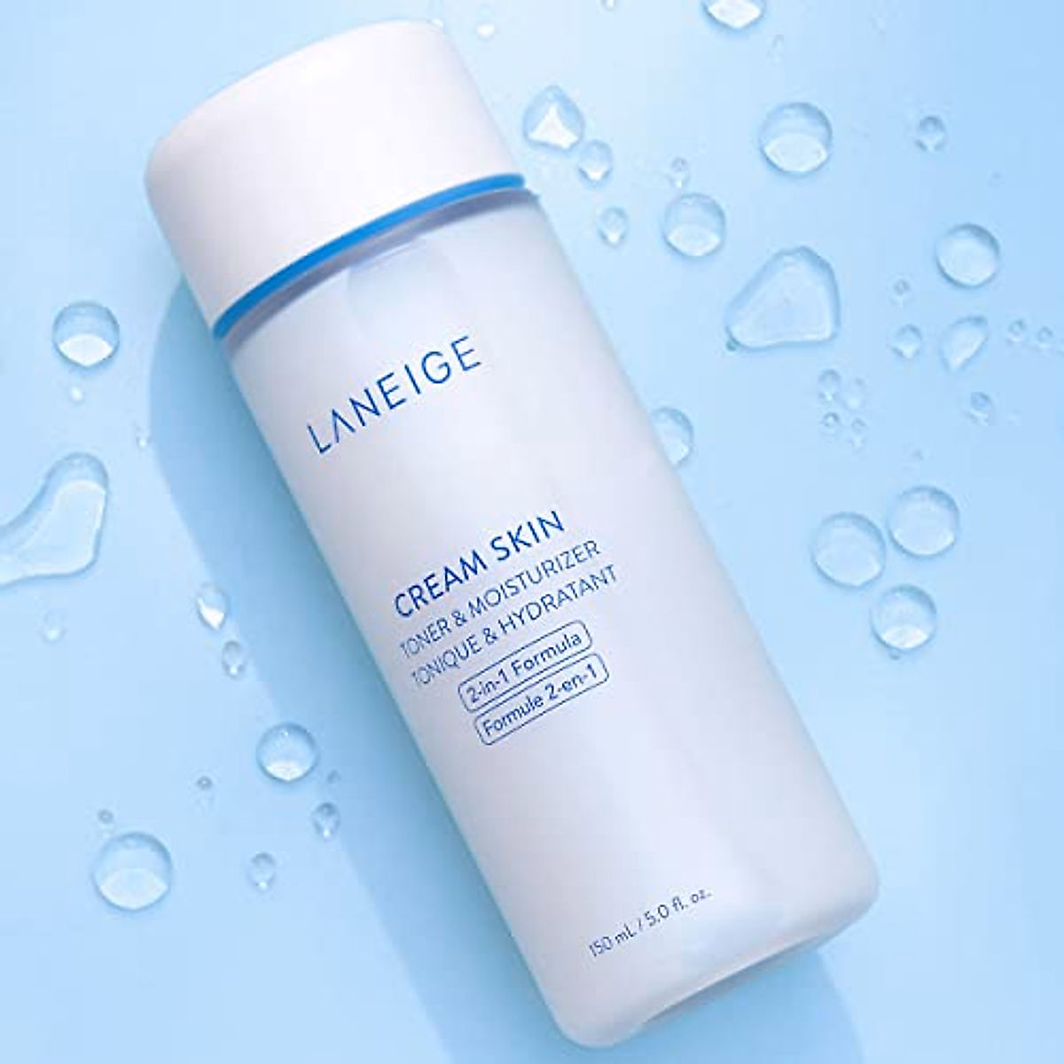 LANEIGE Cream Skin Toner & Moisturizer: 2-in-1 Amino Acid Rich Liquid, Soothe, Hydrate, and Strengthen Skin's Moisture Barrier, 5.0 fl. oz.