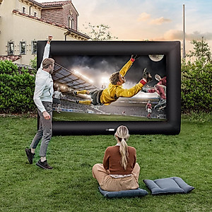 VIVOHOME 20 FT Inflatable Projector Screen for Outside, Blow Up Movie Screen Outdoor Use, Mega Large TV Screen with Carry Bag for Backyard, Triangular Back Support