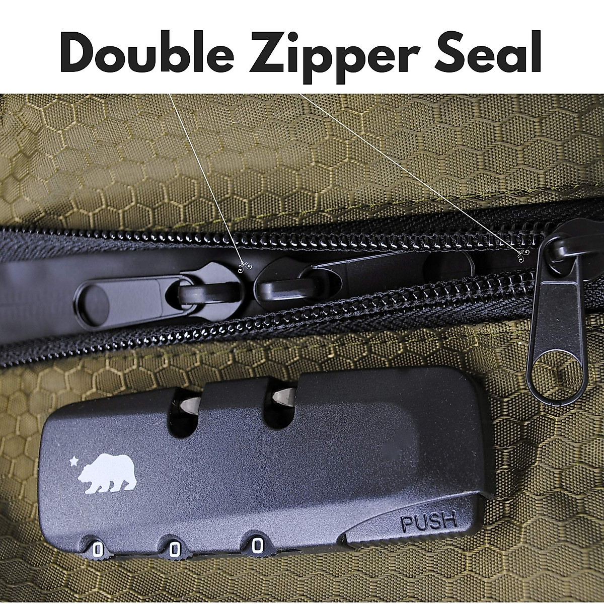 Cali Crusher 100% Smell Proof Backpack w/Combo Lock (Black)