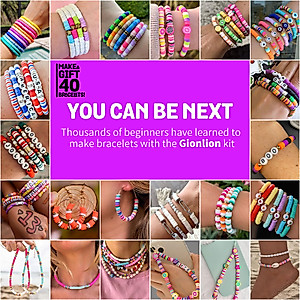 Gionlion Friendship Bracelet Kit Concert Bracelets Merch, 5200 Pcs Clay Beads Bracelet Making Kit for Beginner, DIY Arts and Crafts Teen Girl Gifts Toys for Ages 6-13