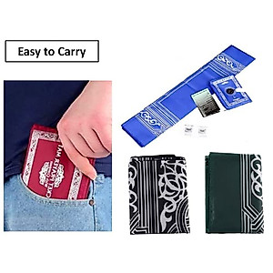 Kellegour 4 Pieces Muslim Travel Prayer Mat with Compass,Muslim Prayer Carpet,with Pocket Sized Carry Bag, Portable Muslim Prayer Mat,Islamic Prayer Rug,Islamic Prayer Pad