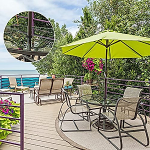 SAVITA 4 Sets 2 Inch Patio Table Umbrella Hole Ring and Cap, Standard Size Silicone Umbrella Hole Plug and Cap for Glass Patio Garden Beach Table (Black)