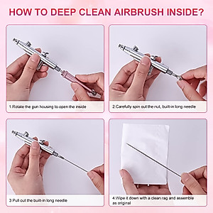 Yofuly Nail Airbrush Machine, Mini Airbrush Kit Handheld Cordless Airbrush for Nails Art, Makeup, Model Painting, Cake Decor, Model Painting, Rechargeable Spray Airbrush Gun with 2 Capacity Cups