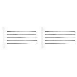 STOBAZA 2 Sets Rotating Towel Hanger Iron Towel Rack Rotatory Towel Rack Bath Towel Holder Multipurpose Towel -mounted Towel Rack Kitchen Towel Hanging Rack Nail- Towel Shelf