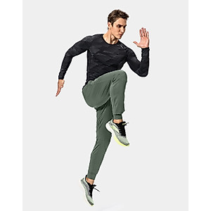 G Gradual Men's Sweatpants with Zipper Pockets Athletic Pants Traning Track Pants Joggers for Men Soccer, Running, Workout (Sage Green, Large)