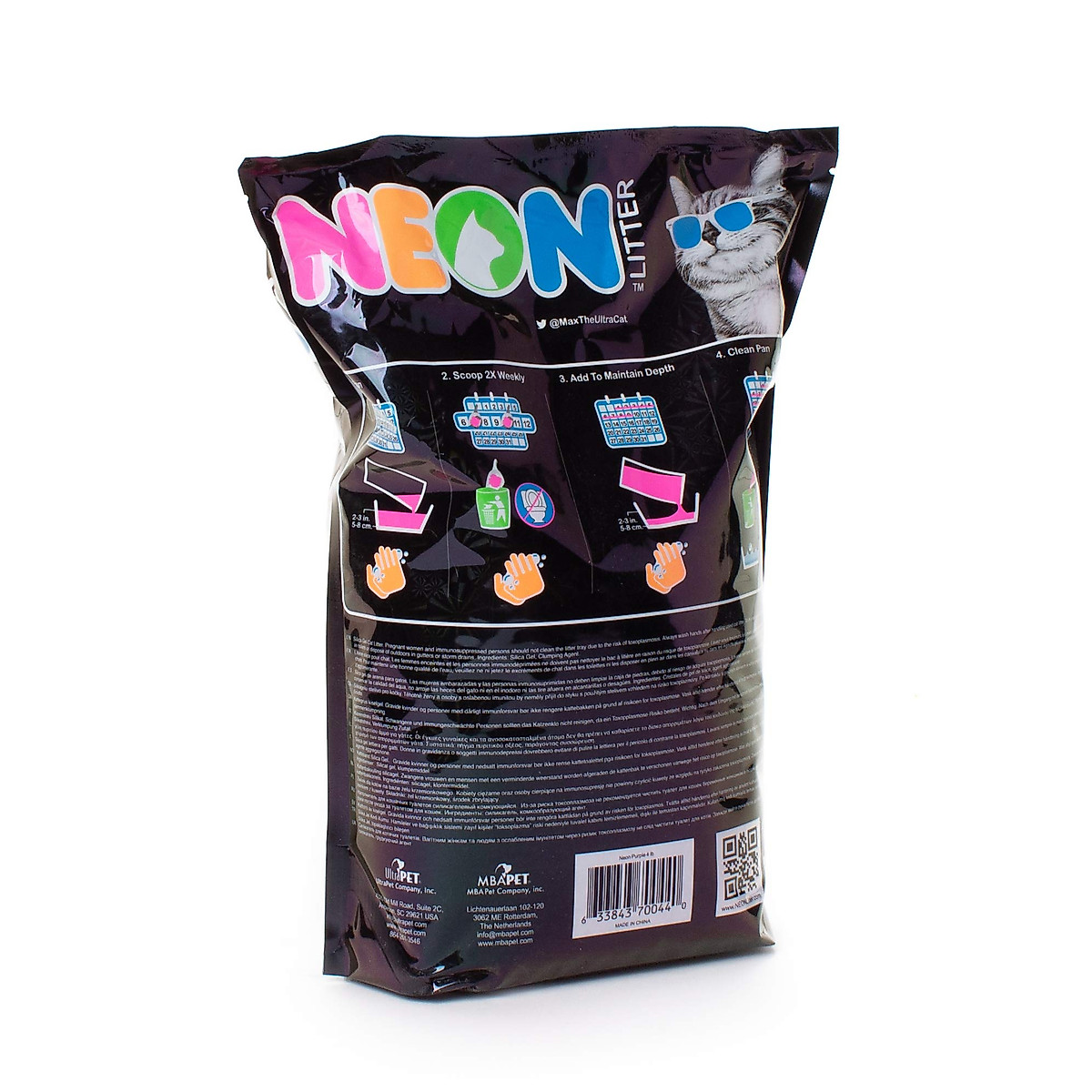 NEON Clumping Silica Gel Crystal Cat Litter, Pink