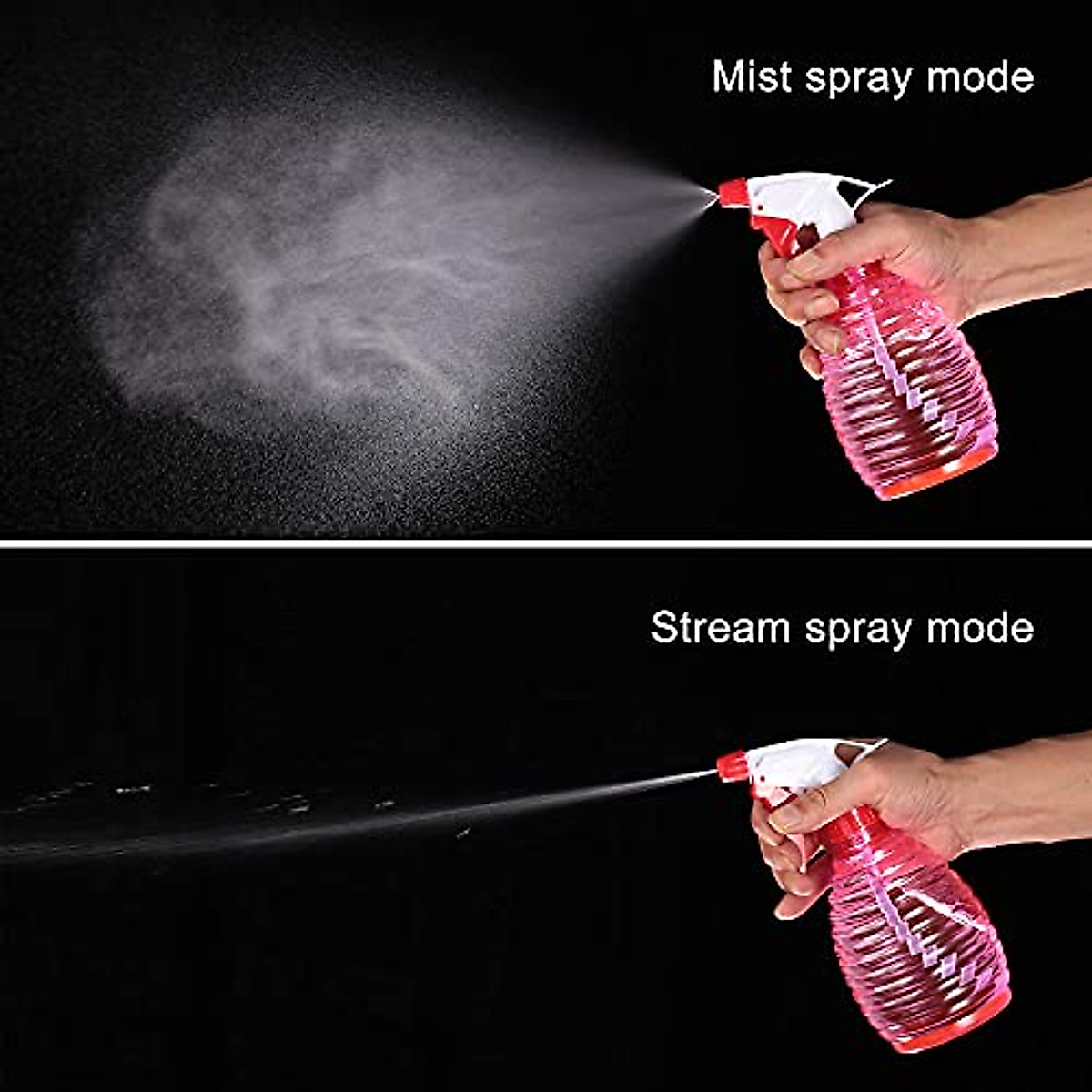 liboyixi Pack of 3-16 Oz Empty Plastic Spray Bottles - Attractive Vibrant Colors - Multi Purpose Use Durable Random color BPA Free Material (16.9 OZ(500ML) 3bottles)