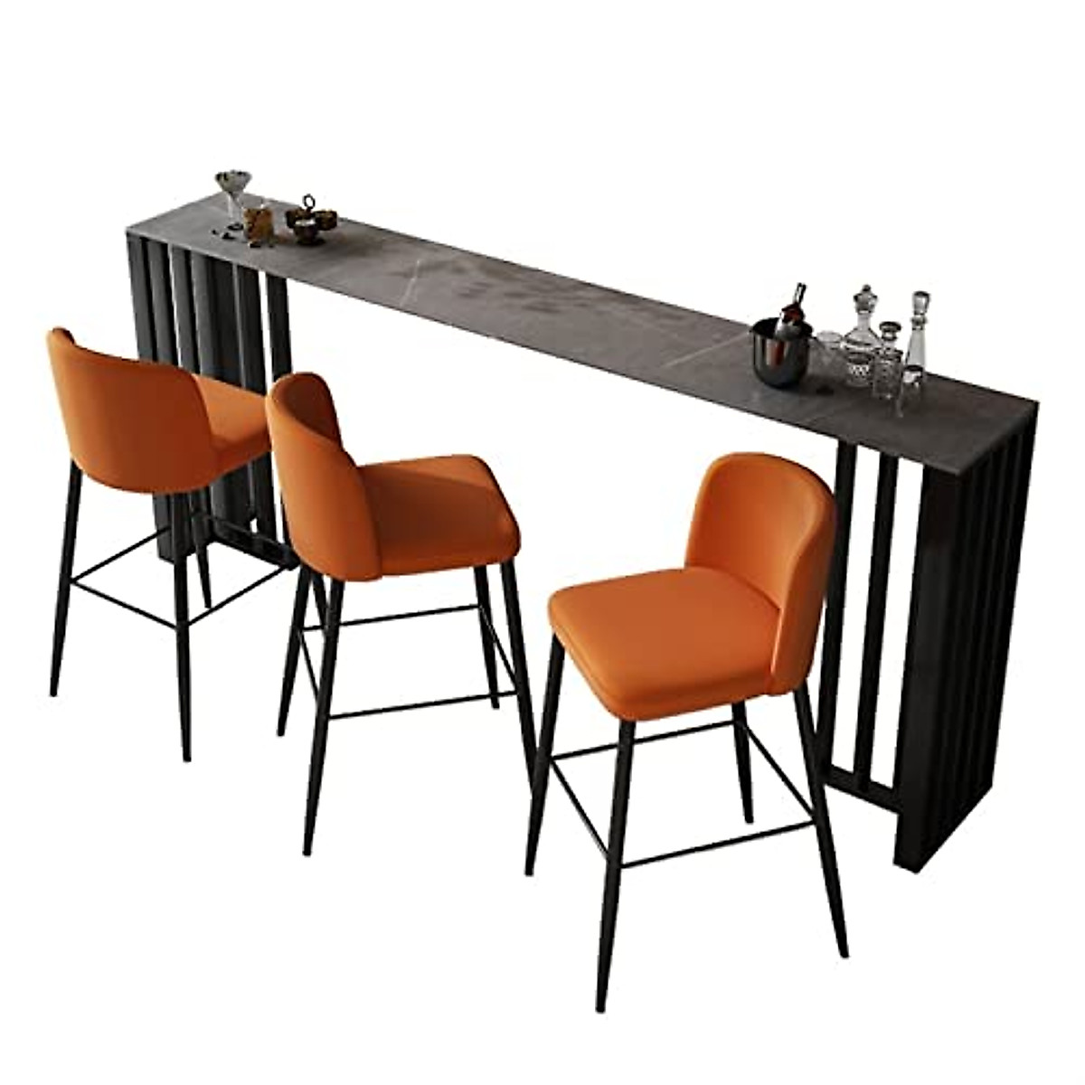 Bar Table Nordic Modern Bar Counter Light Luxury Home High Table Against The Wall Balcony Living Room Bar Counter Without Chairs Pub Tables (Color : 100 * 40 * 105cm)