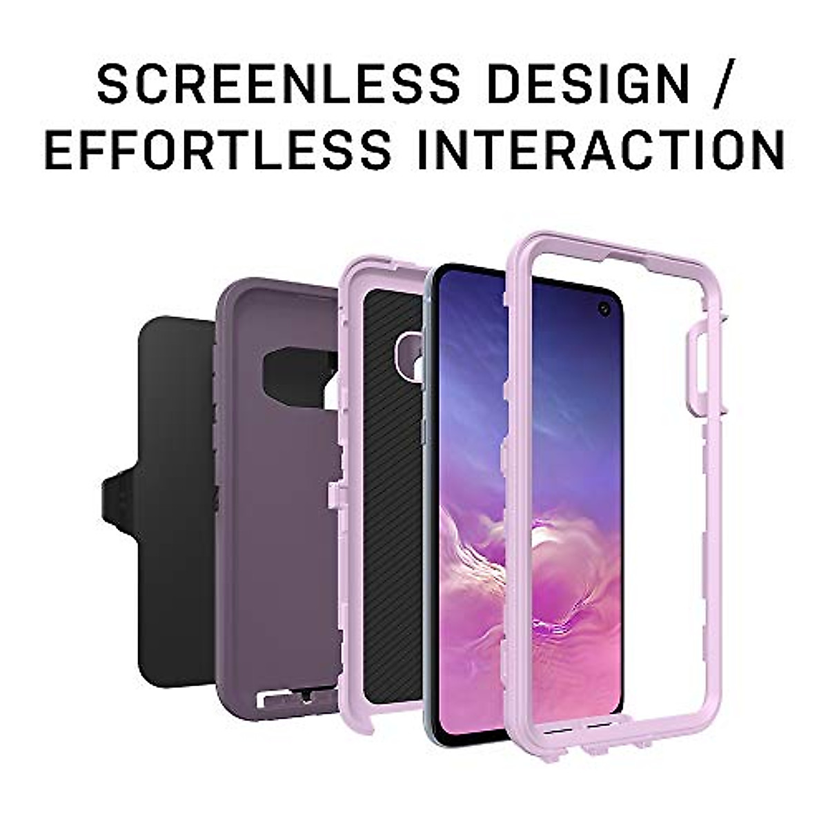 OtterBox DEFENDER SERIES SCREENLESS Case Case for Galaxy S10e - BLACK