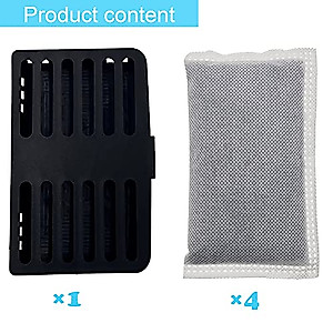 Xcivi Replacement Activated Charcoal Odor Removing Air Filters DustBins Deodorizer, Compatible with Trash Cans 8 Gallon and Larger (4Filters +1Compartment)