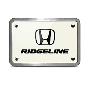 iPick Image Made for Honda Ridgeline UV Graphic White Billet Aluminum 2 inch Tow Hitch Cover