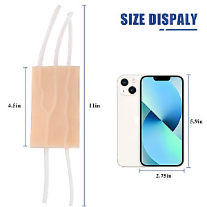 HINGONS Injection Training Pad Model, Simulated Human Skin Injection Practice with Dermatoglyph and Veins for Doctor, Nurse, Medical Student Teaching, Training and Practice