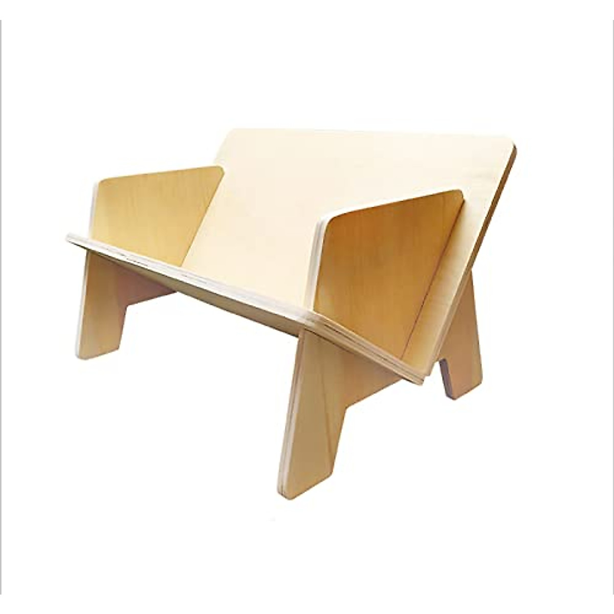 KUAIYU Wood Bookcase, Tilted Bookcase,Desktop Bookshelf Simple Tabletop Tilted Bookcases for Books Magazine CD,Desk Organizers and Storage Rack in Living Room/Office/Home.