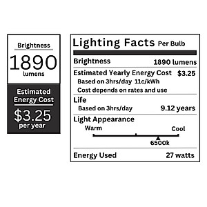 Valoisa (2 Pack CFML27W Natural Daylight Spectrum Fluorescent Light Bulb,Replacement for VERILUX CFML27VLX,6500K