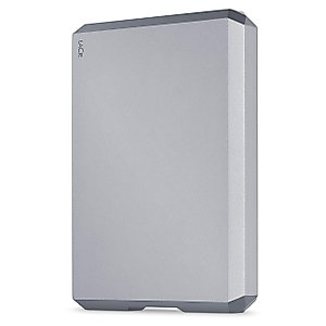 LaCie Mobile Drive 4TB External Hard Drive Portable HDD – Space Gray USB-C USB 3.0, for Mac and PC Desktop, 1 Month Adobe CC (STHG4000402)