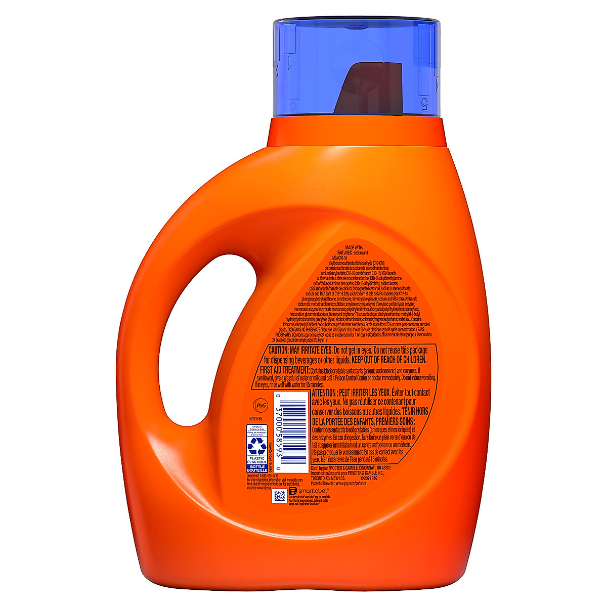 Tide Hygienic Clean Heavy 10X Duty Laundry Detergent Liquid, Spring Meadow, 24 Loads, 37 Fl Oz, He Compatible