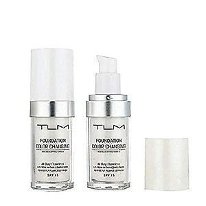 KOSIMI 30ml TLM Color Changing Foundation Liquid Base Makeup Change To Your Skin Tone By Just Blending, white