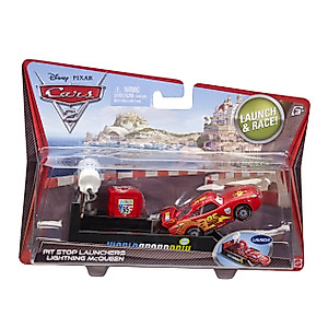 Disney Cars Toys 2 Pit Stop Launchers Lightning McQueen