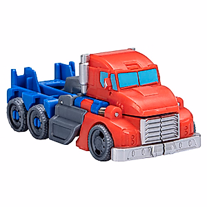 Transformers Toys EarthSpark 1-Step Flip Changer Optimus Prime 4-Inch Action Figure, Robot Toys for Ages 6 and Up