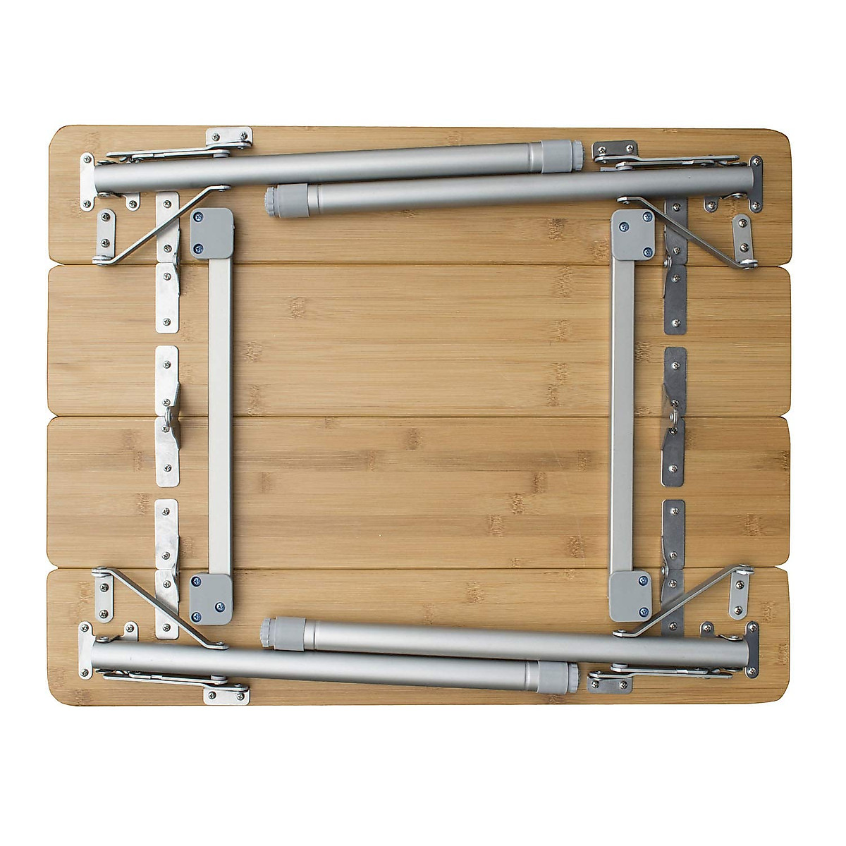 Buffalo Tools FFBAT25 Folding Bamboo Adj Table 25In, Brown