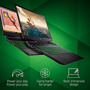 HP Pavilion Gaming 15-Inch Laptop, Intel Core i5-9300H, NVIDIA GeForce GTX 1650, 12GB RAM, 256GB SSD, Windows 10 (15-dk0041nr, Black)