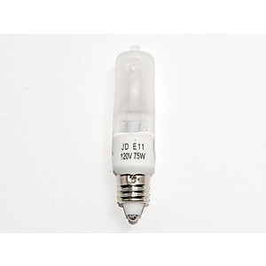 Bulbrite Halogen T4 Q75FR/MC 120-Volt Halogen JD Type Mini-Candelabra E11 Bulb, Frosted, 75-Watt