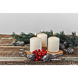 3 X 4 Inch Pillar Candles Set of 12 Bulk Event Pack Premium Wax Round Unscented Ivory Pillar Candles Wax for Wedding, Spa, Party, Birthday, Holiday, Bath, Home Decor (3x4 - Ivory)