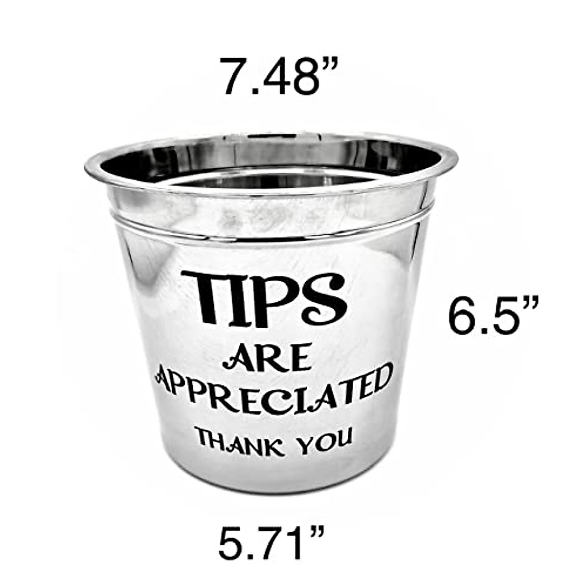 Tip Jar for Bartenders Money, Musicians Tip Jar for Money, Tip Jar for Restaurants, Tip Bucket for Money, Tip Cup for Coffee Shop