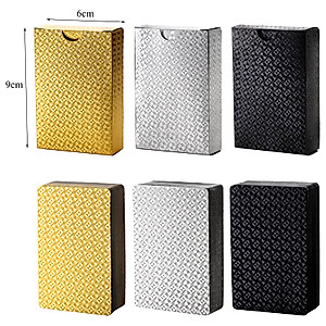 Suwimut 6 Decks Playing Cards, Waterproof Playing Cards Themed Standard Plastic Playing Cards Cool Foil Deck of Cards Game Washable Flexible for Adults, Family, Game and Party