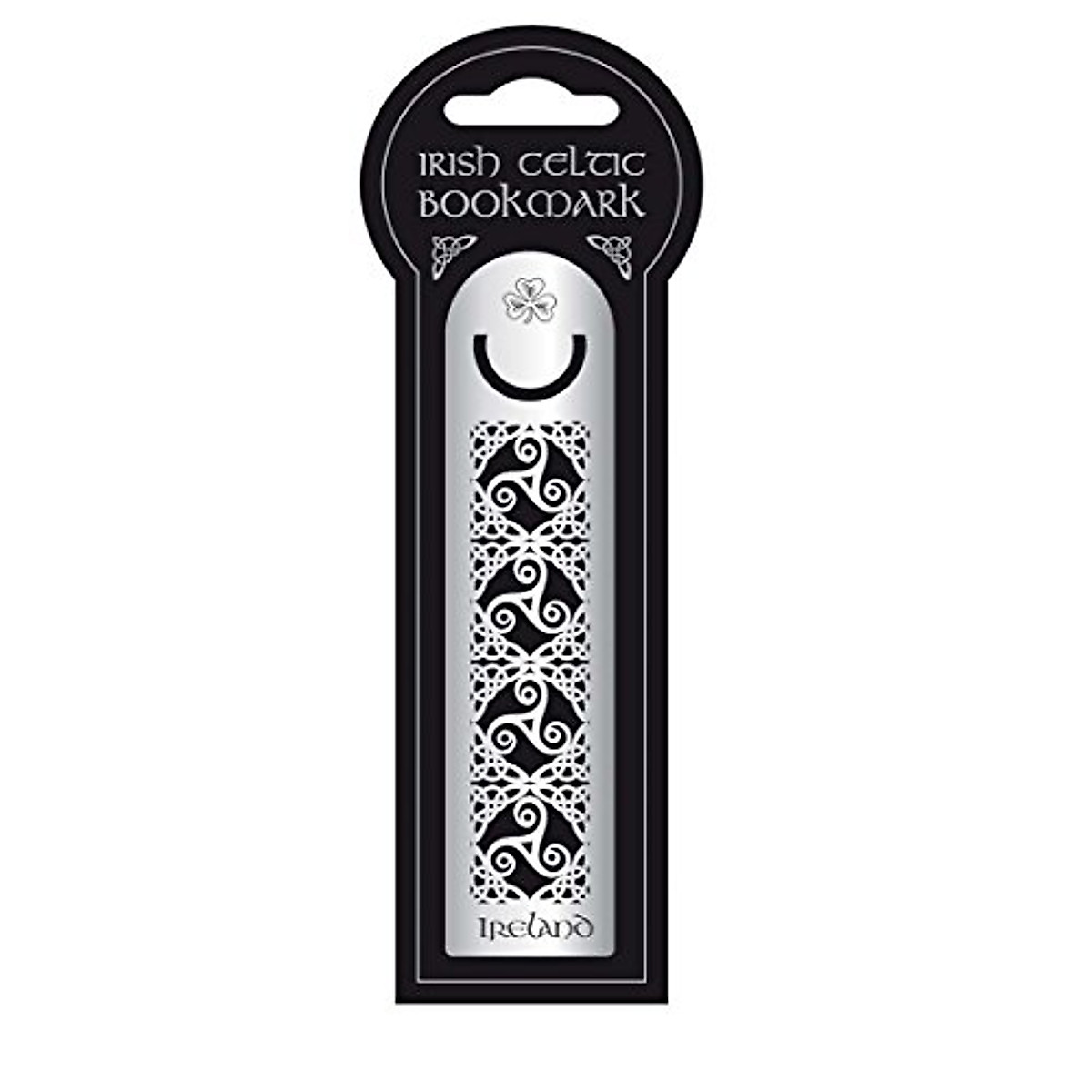 Irish Metal Bookmark With Celtic Knotwork, Ireland & Spiral Design