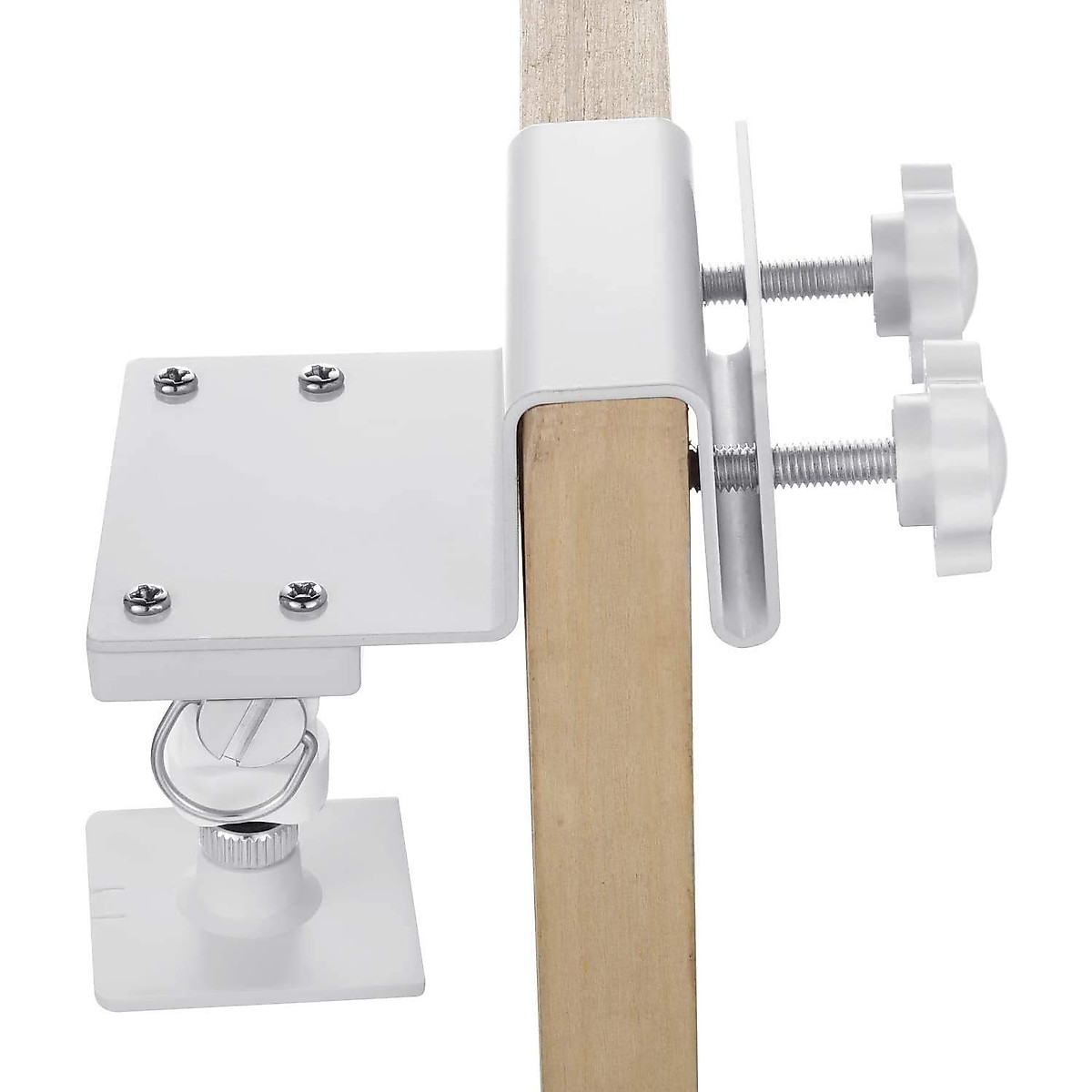 Wasserstein Gutter Mount Compatible with Ring, Arlo, Blink, Reolink Cams & Compatible Solar Panels (2 Pack, White)