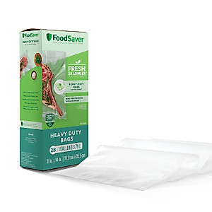 FoodSaver Gallon Vacuum Seal Bags, Heavy Duty, 28 Pack, Extended Life for Freshness, Enhanced Protection