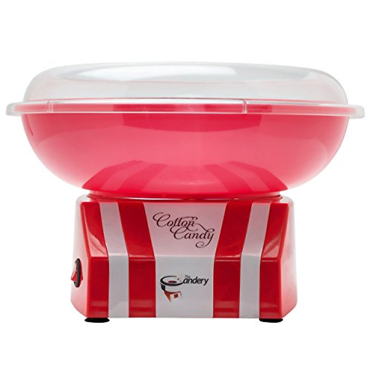 The Candery Cotton Candy Machine and Floss Bundle- Bright, Colorful Style- Sugar Free Candy, Sugar Floss, for Birthday Parties - Includes 3 Floss Sugar Flavors 12oz Jars and 50 Paper Cones & Scooper