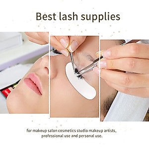 Miuffue 100 PCS Foam Eye Pads for Lash Extensions, Under Eye Pads for Eyelash Extensions, Micro-foam Lash Pads Lint Free, Stick Well, No Tape Needed, Hypoallergenic