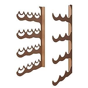 di prima usa Wine Rack Wall Mounted for Wine Bottles - Luxury Metal Wine Rack Mount - Long-Lasting Hanging Wine Rack for Wall Mount, Cellar, Kitchen, Living Room - Triple Depth Row – 12 Bottles