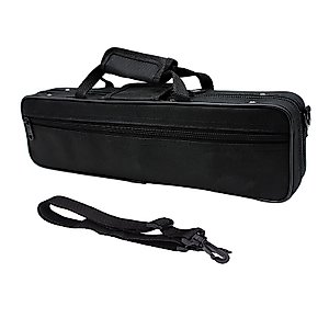 summina 16 Holes C Flute Case Flute Bag Gig Bag Backpack Box Water-resistant 600D Foam Cotton Padding with Adjustable Single Shoulder Strap