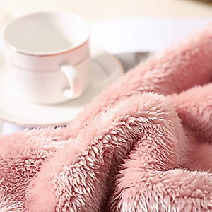 Whale Flotilla Breathable Fleece Throw Blanket for Couch Sofa(50x70 Inch), Super Soft Fuzzy Blankets for All Season, Lightweight and Fluffy, Pink