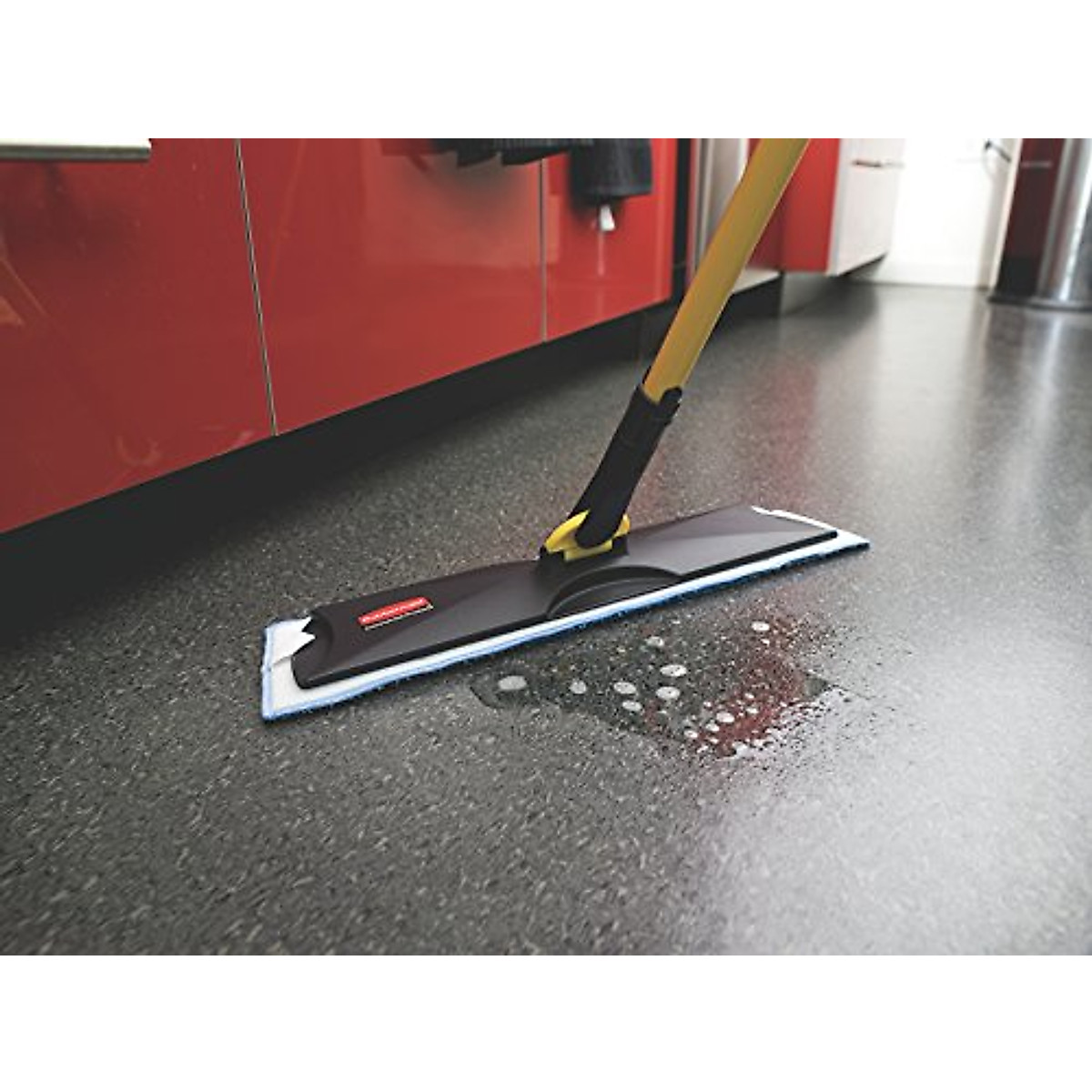 Rubbermaid Commercial Products, Standard Replacement Microfiber Pad - Use Wet or Dry/Dust Mop on Laminate/Hardwood/Tile Floors with Grout Lines - Washing Machine Safe, 18 Inch, Blue, FGQ40900BL00