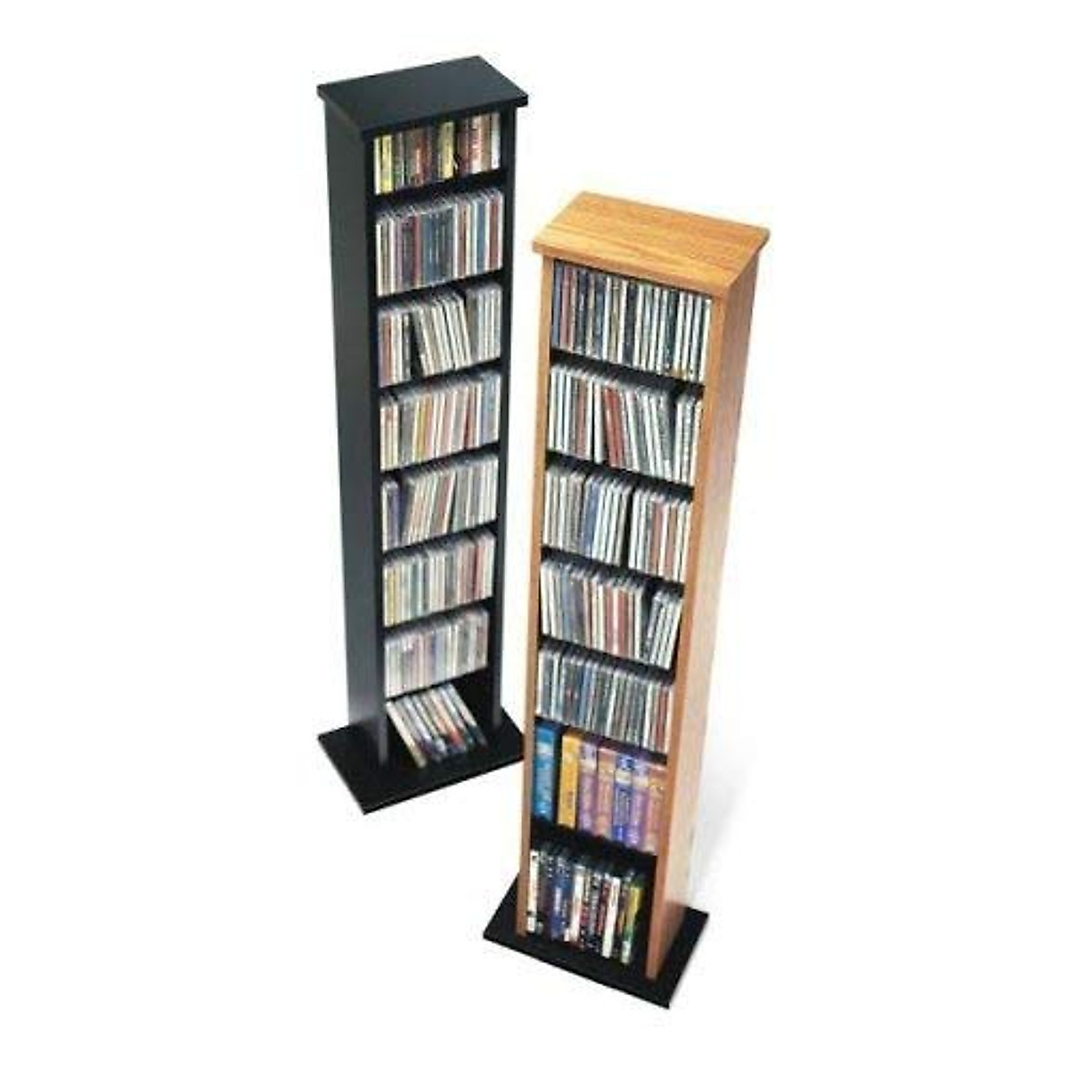 Black Slim Multimedia Storage Tower