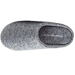 Tempur-Pedic Mens Tillie Scuff Casual Slippers Casual - Grey - Size 7 D
