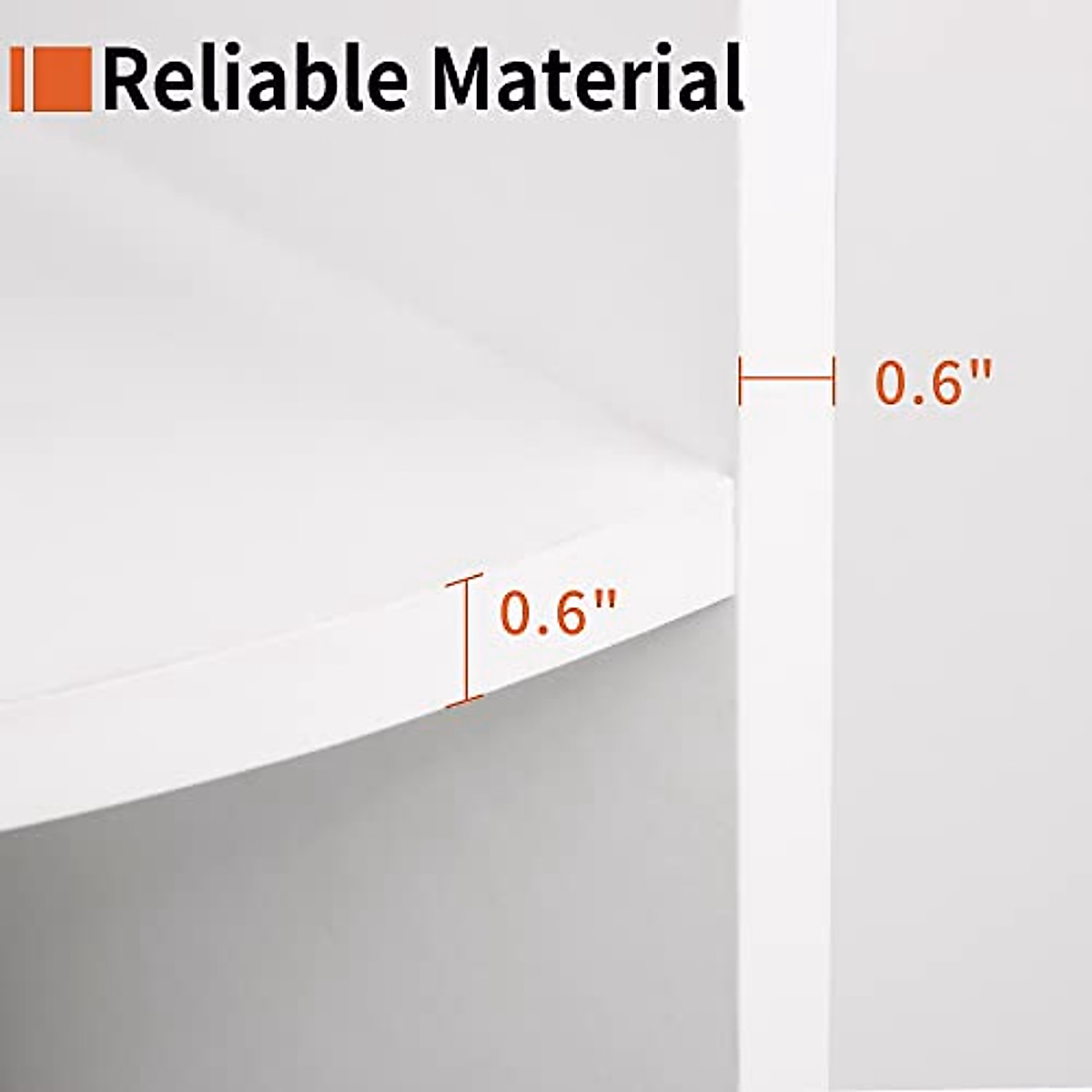 5-Tier Corner Bookshelf - 63" Tall Modern Free-Standing Corner Bookcase - Durable Wood Corner Cabinet and Plant Shelf in Clean White for Living Rooms, Bedrooms, Kitchens, and Offices-White