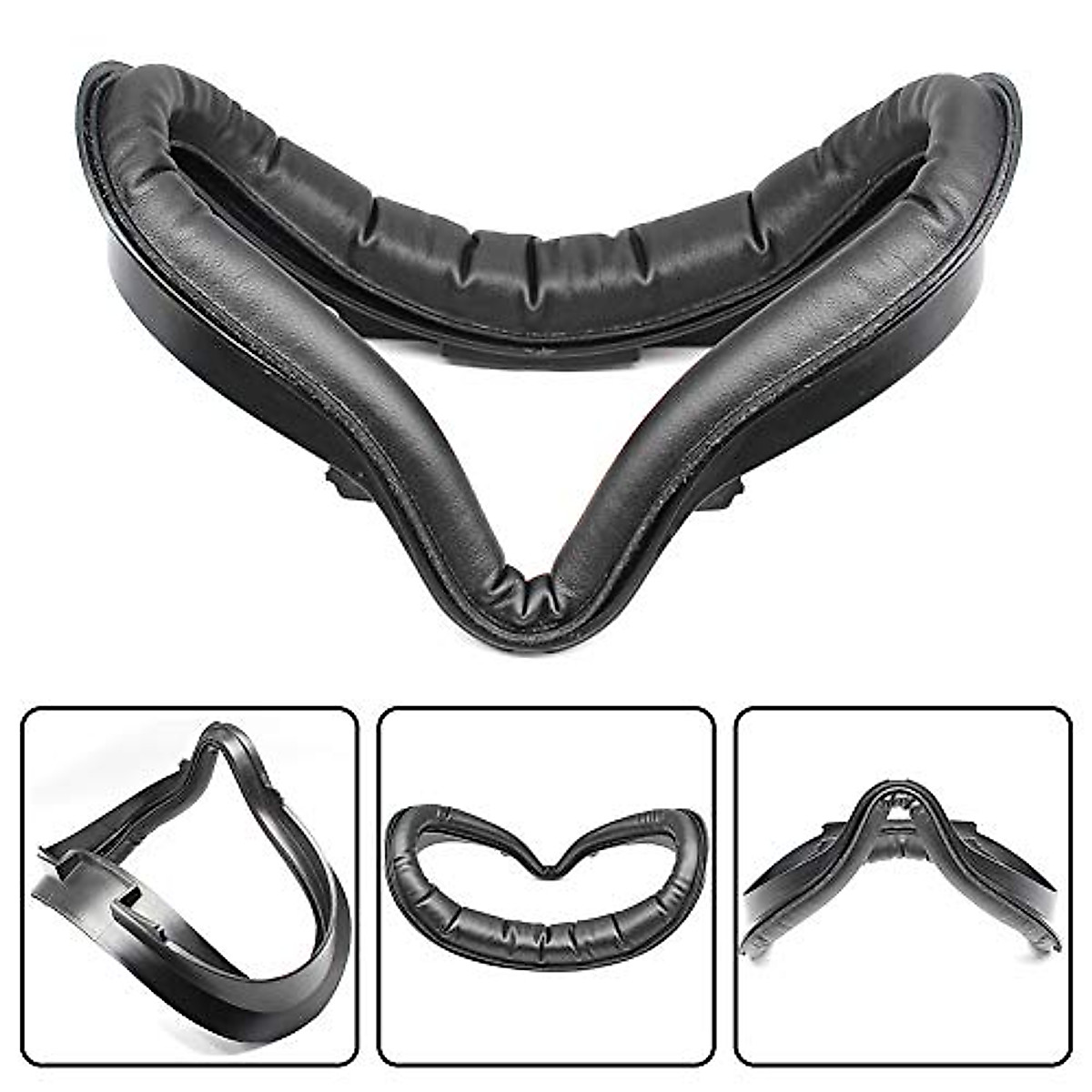 CALIDAKA Vr Facial Interface Bracket Compatible with Oculus Quest 2, Universal Pu Leather Foam Face Guard Pad, Washable Replace Face Pads Accessories Detachable Face Protector Pad