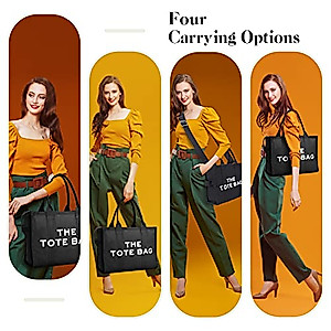 VINMIWE Large Canvas Tote Bag, Crossbody Bags for Women Travel Tote Bag with Zipper Handbags Purses School ToteBag Work Totes