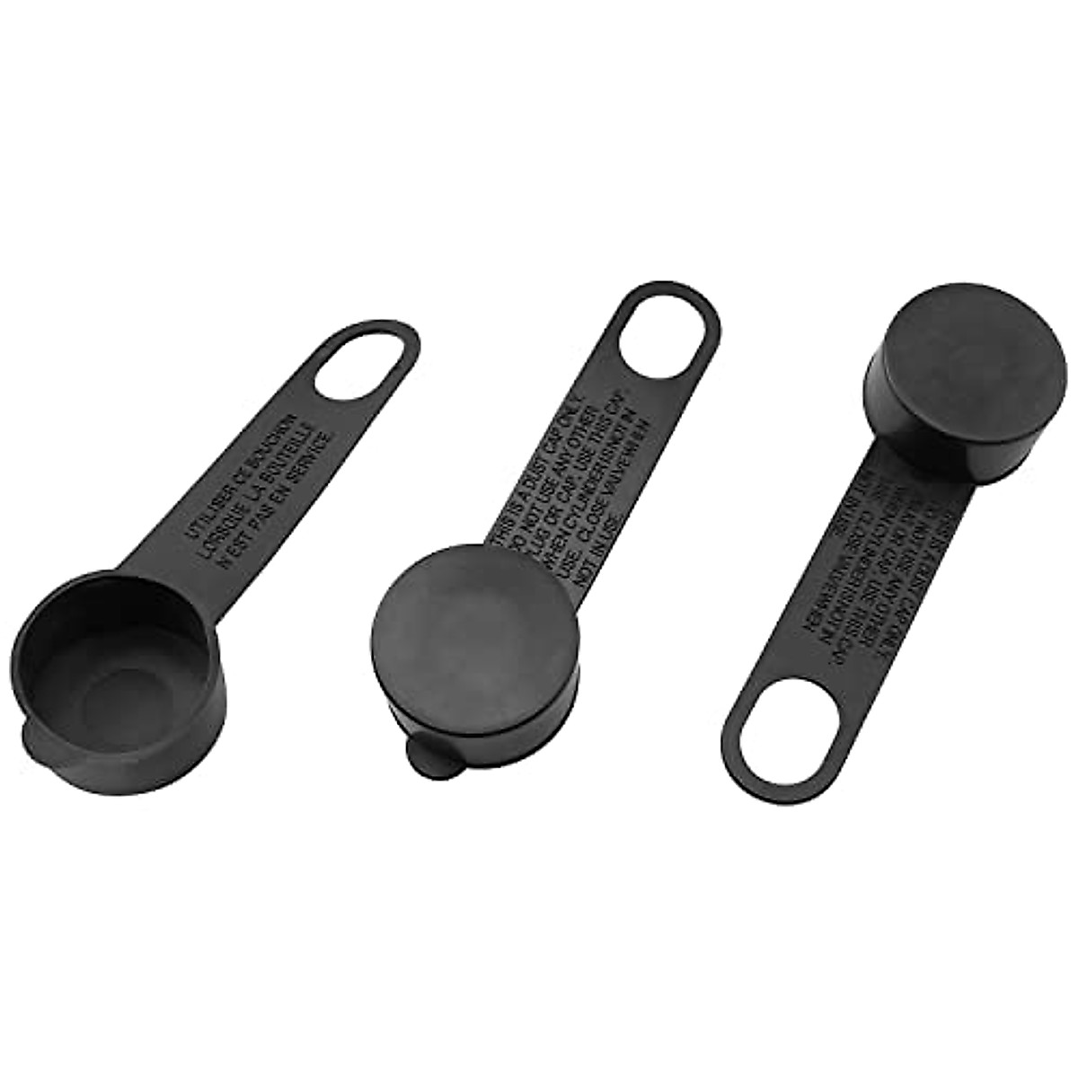 TAODAN QCC1 Dust Cap 6PCS 1.32inch Black Propane Tank OPD Filler Valve Dust Caps Straps for Propane Adapter and Gauge Fitting, QCC1 Thread Protection Sleeve Covers, QCC1 Propane Dust Cap