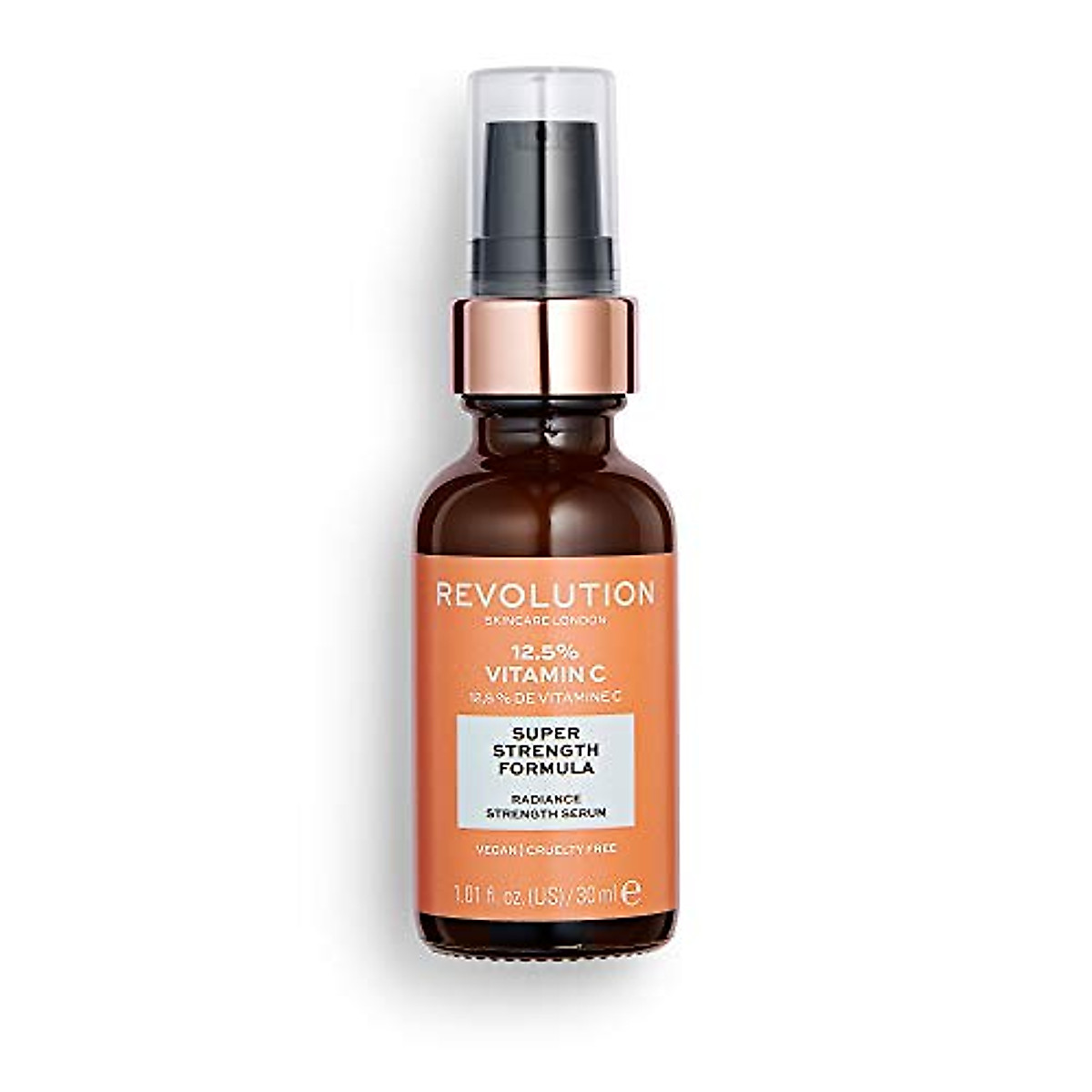 Revolution Skincare 12.5% Vitamin C Radiance Serum, Vitamin C Serum for Face, Leaves Skin Radiant and Provides Protection, Vegan & Cruelty Free, 30ml