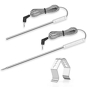 Meat Temperature Probe Ambient Probe Replacement Probe for Thermopro TP20 TP25 TP-08 TP27 TP930 TP829 TP28 TP08 TP17 TP-16 TP910 TP07 TP17H TP06S TP09,2-Piece Set