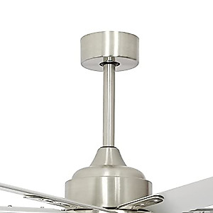 72 Inch Ceiling Fan with LED Lights and Remote Control for Indoor/Covered Outdoor, 172 DC Motor, 8 Aluminum Blades, 5CCT, 6-Speed, Dimmable Modern Ceiling Fans for Living Room - Brushed Nickel