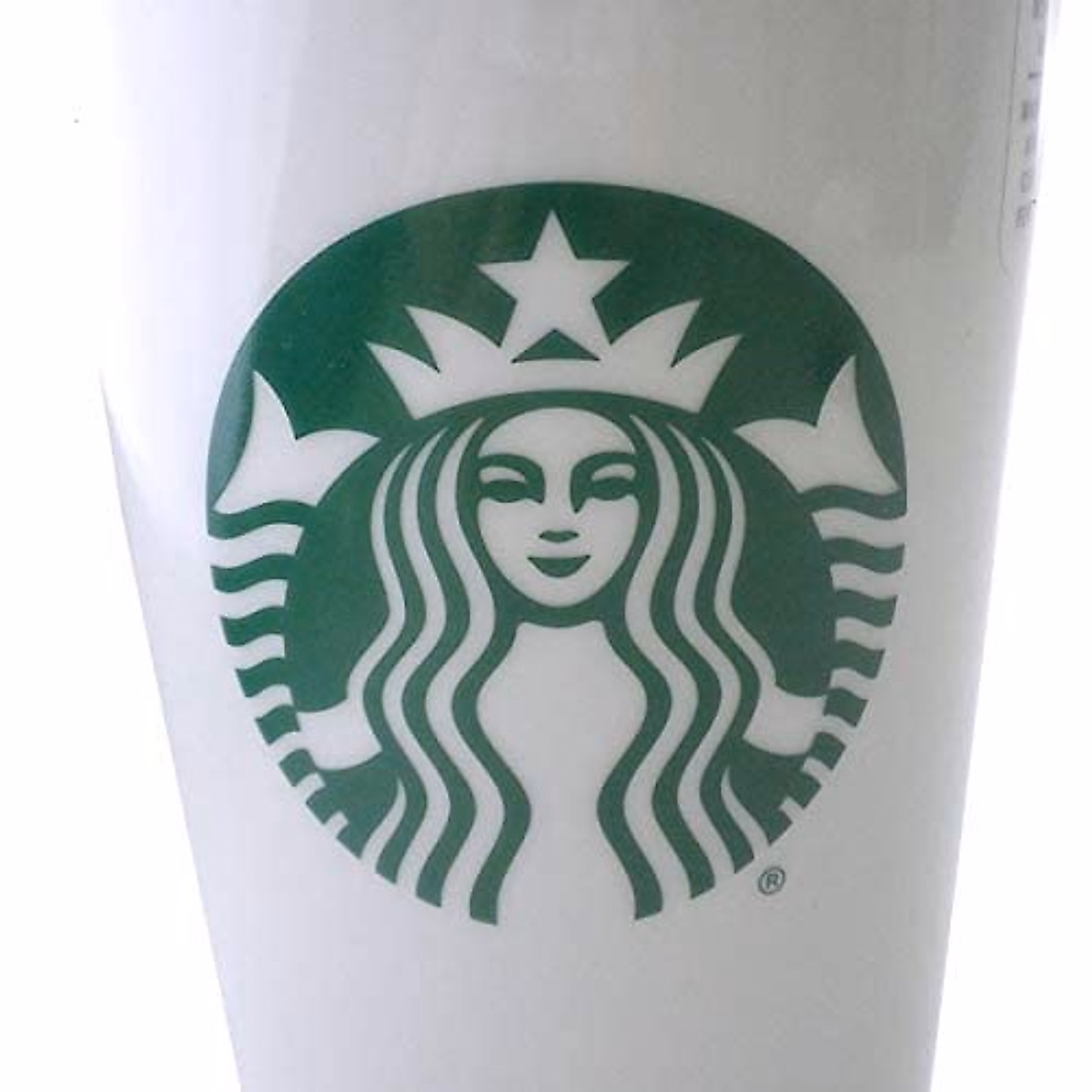 Starbucks Classic White and Green Coffee Traveler Tumbler Double Wall Ceramic Coffee Travel 12 oz