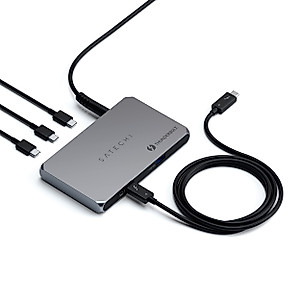 Satechi Thunderbolt 4 Hub 5 in 1, Thunderbolt 4 Dock with 3 Thunderbolt 4 Downstream Ports, 60W PD Charging, Single 8K/ Dual 4K Display, USB-A Data, DC Port for MacBook, Windows