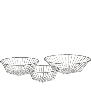 DecoBros Hanging Fruit Basket 3-Tier, Chrome